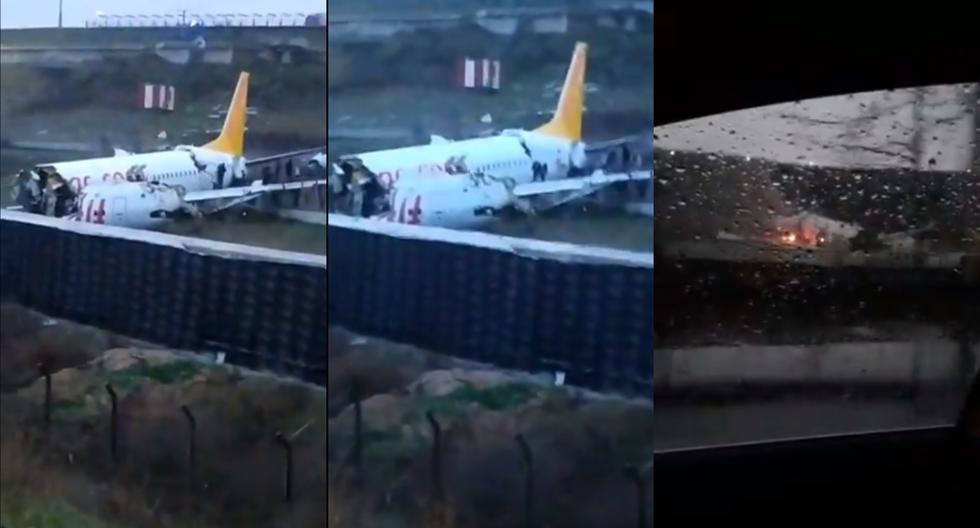 Turquía: un avión se parte en tres al aterrizar en Estambul | VIDEOS ...