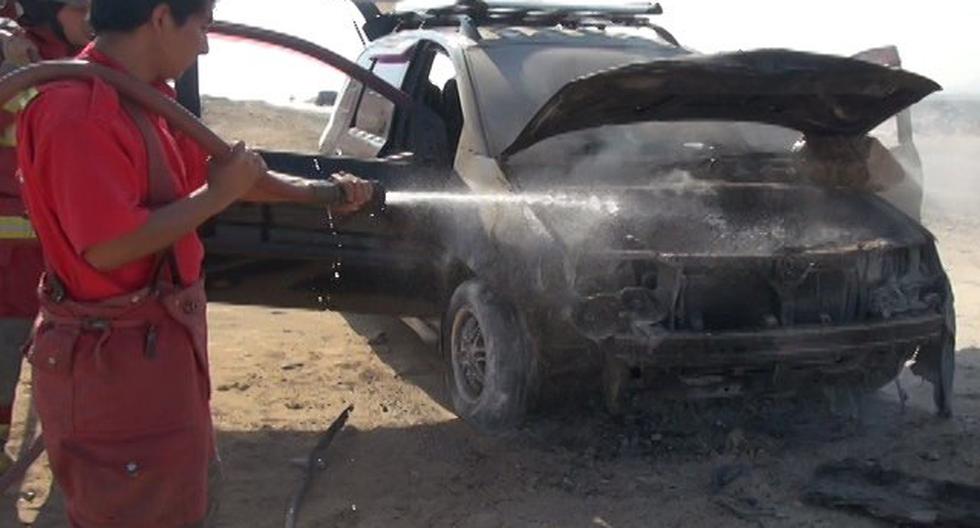 Camioneta se incendia con dos ocupantes a bordo | PERU | CORREO