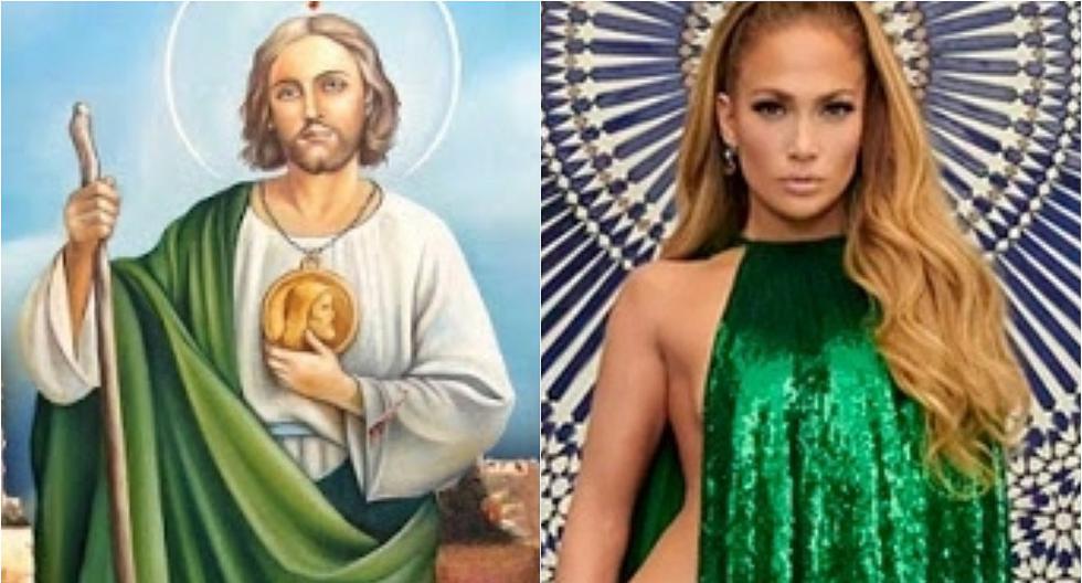 Jennifer Lopez utilizó sugerente atuendo y es comparada con San Judas ...