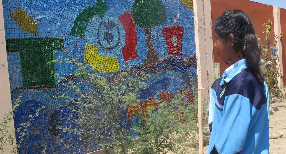 Colegiales elaboran mural con 10 mil tapas de botella (Video) | EDICION ...