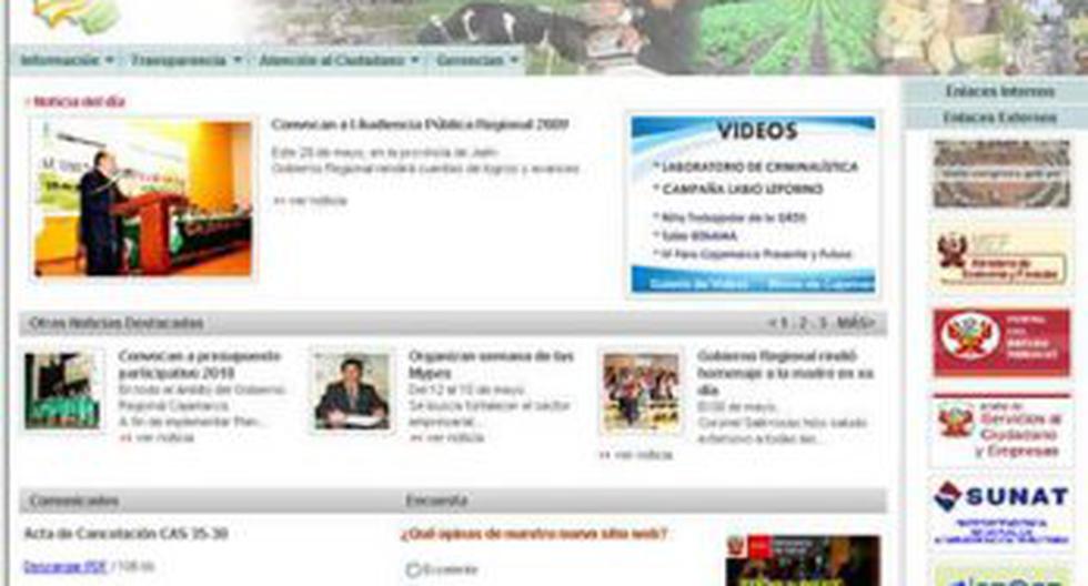 Portal web de la región ocupó tercer lugar | PERU | CORREO
