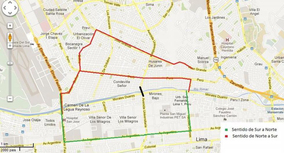 Estas son las rutas alternas para el cierre de la avenida Universitaria ...