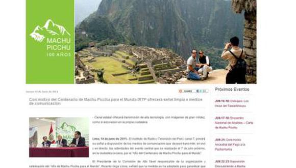 Lanzan portal oficial por celebraciones del centenario de Machu Picchu ...