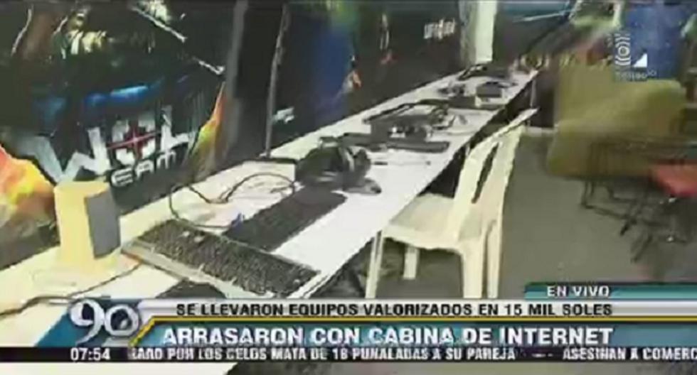 Sujetos Asaltan Cabina De Internet Y Se Llevan Equipos Valorizados En