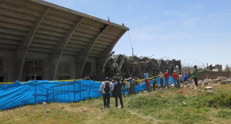 Quince obreros heridos en derrumbe de estadio (Fotos) | PERU | CORREO