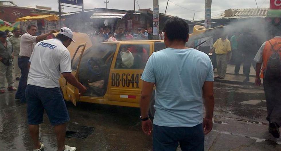 Tico se incendia en mercado | PERU | CORREO